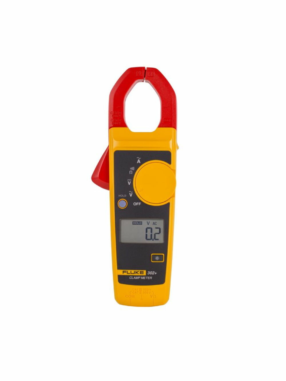 Токовые клещи FLUKE 302+, до 400А, до 600В, режим прозвонки цепей, измерение сопротивления