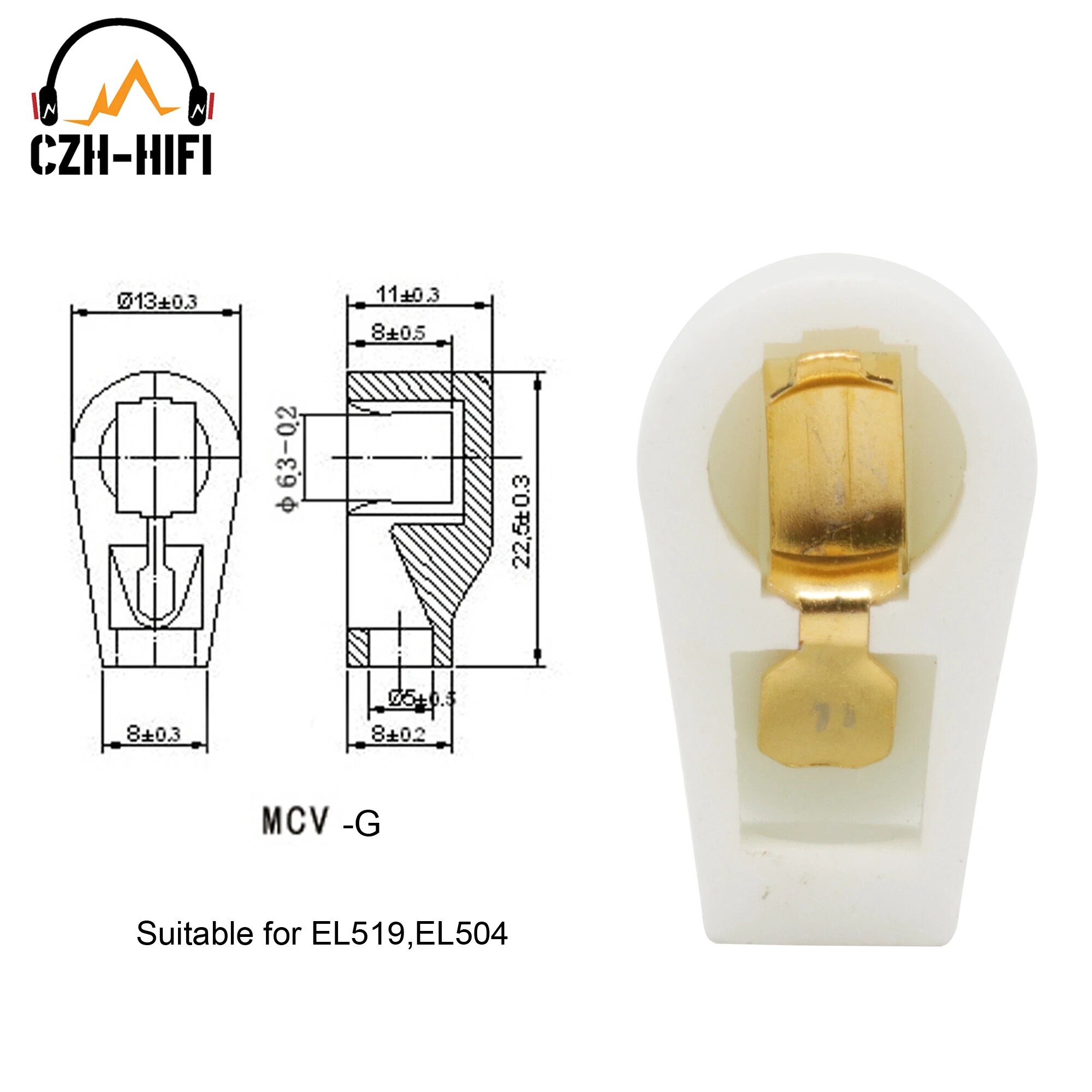 Керамические анодные колпачки DINWEN для ламп 10 шт MCV-G