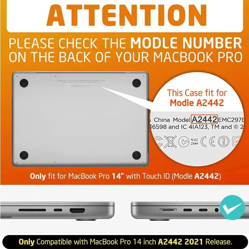 SUPCASE Черный чехол для MacBook Pro 14 дюймов — фото 1