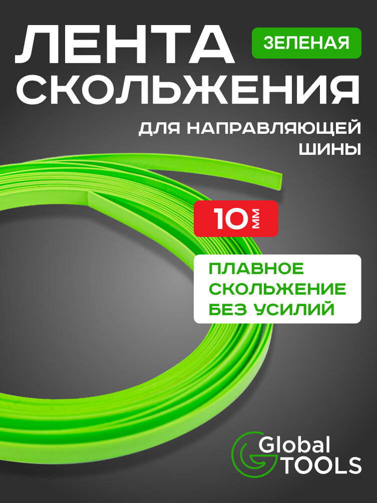 Лента скольжения для направляющих шин намотка 10 м GlobalTOOLS