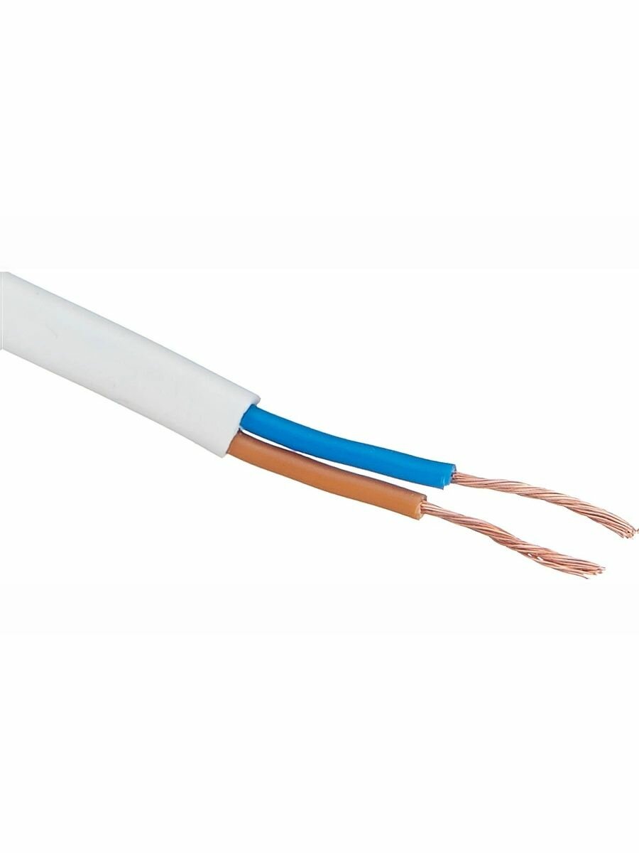 ШВВП 2х0,75 белый брэкс Кабель силовой, бухта 100м