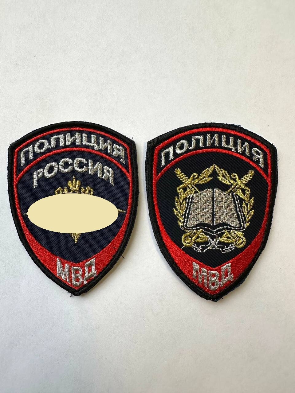 Шевроны сотрудников образовательных и научных организаций Мвд на липучке 2шт.