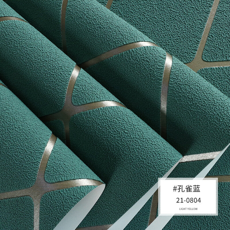 Обои из утолщенной оленьей кожи с 3D-эффектом и трехмерными полосами для гостиной, стены за телевизором и изголовья кровати в спальне, современные и простые.