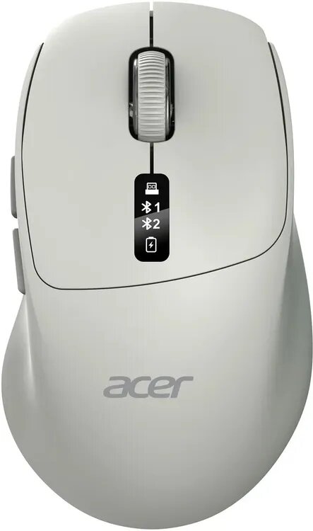 Мышь Acer OMR503 светло-серый оптическая 3200dpi silent беспров. BT/Radio USB 4but (ZL. MCE11.01C)