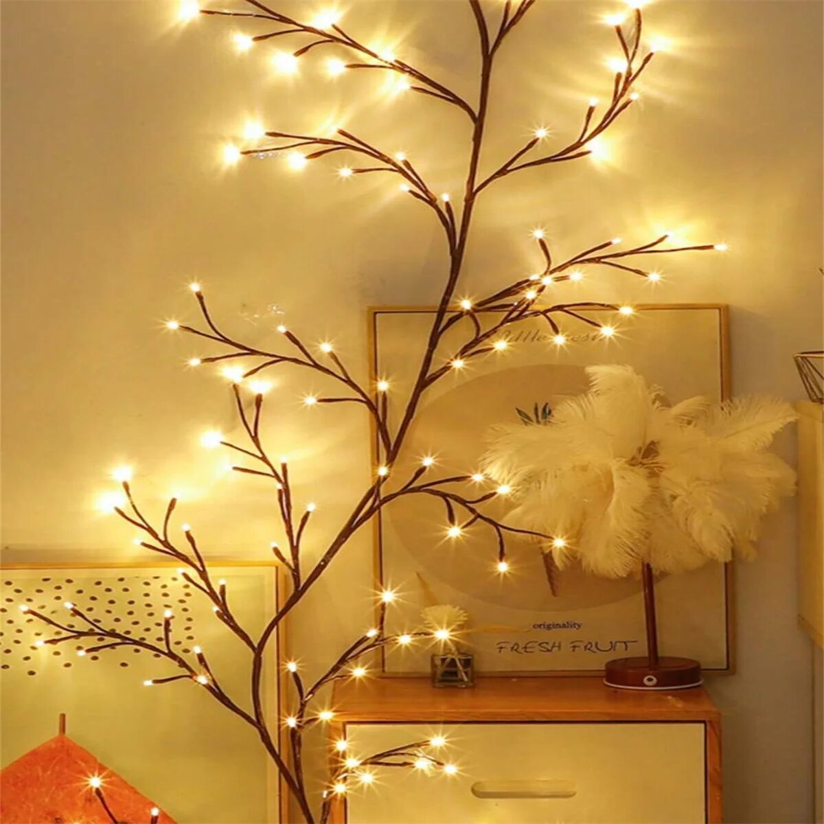 Haoze гибкие светодиодные гирлянды 96 LED для сада и дома Warm White