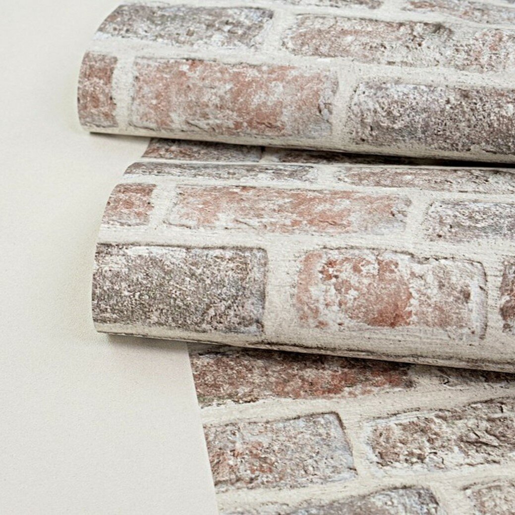 Обои флизелиновые Раш (Rasch) . Матовые моющиеся, с рисунком кирпичи 795141