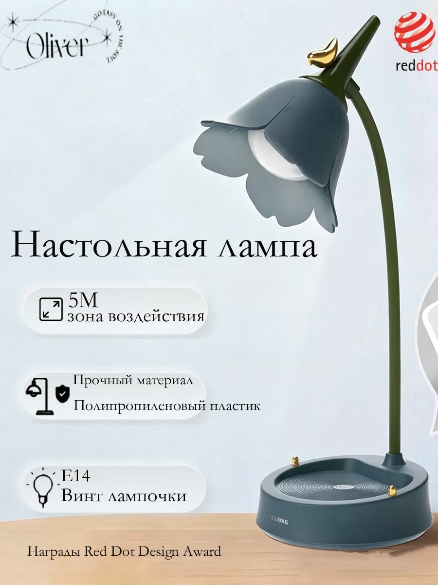 Регулируемый светодиодный настольный светильник с клипсой для чтения в спальне