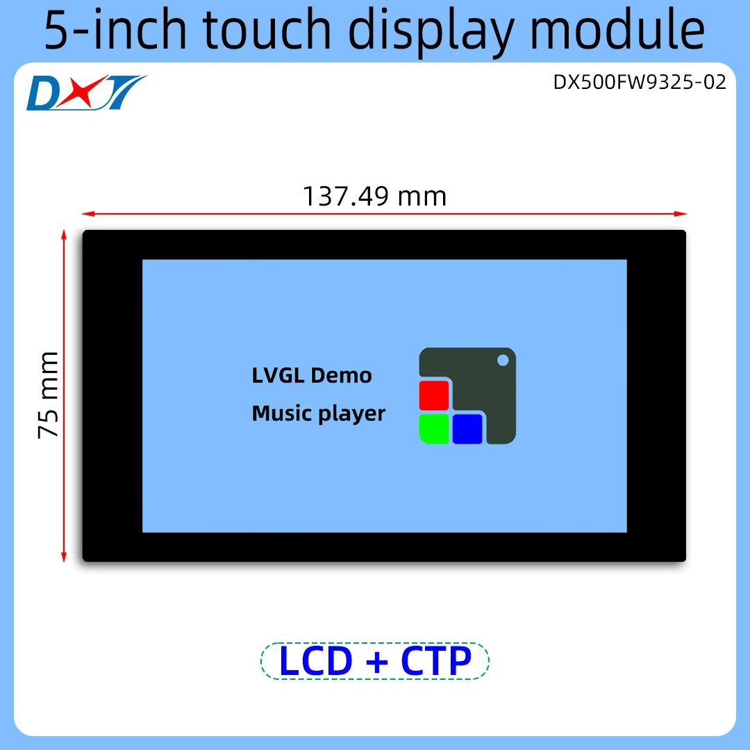 5-дюймовый сенсорный дисплей CTP, 5.0-дюймовый TFT-экран FT5446U с RGB-интерфейсом, разрешение 480*854, TTL-интерфейс, малогабаритный ЖК-экран IPS