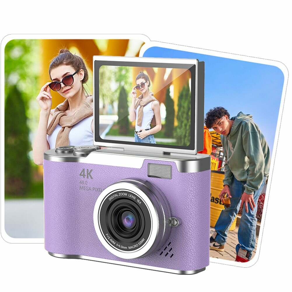 Цифровая камера 4K, 48 МП, CCD, 8 зум, видеозапись подарок для подростков