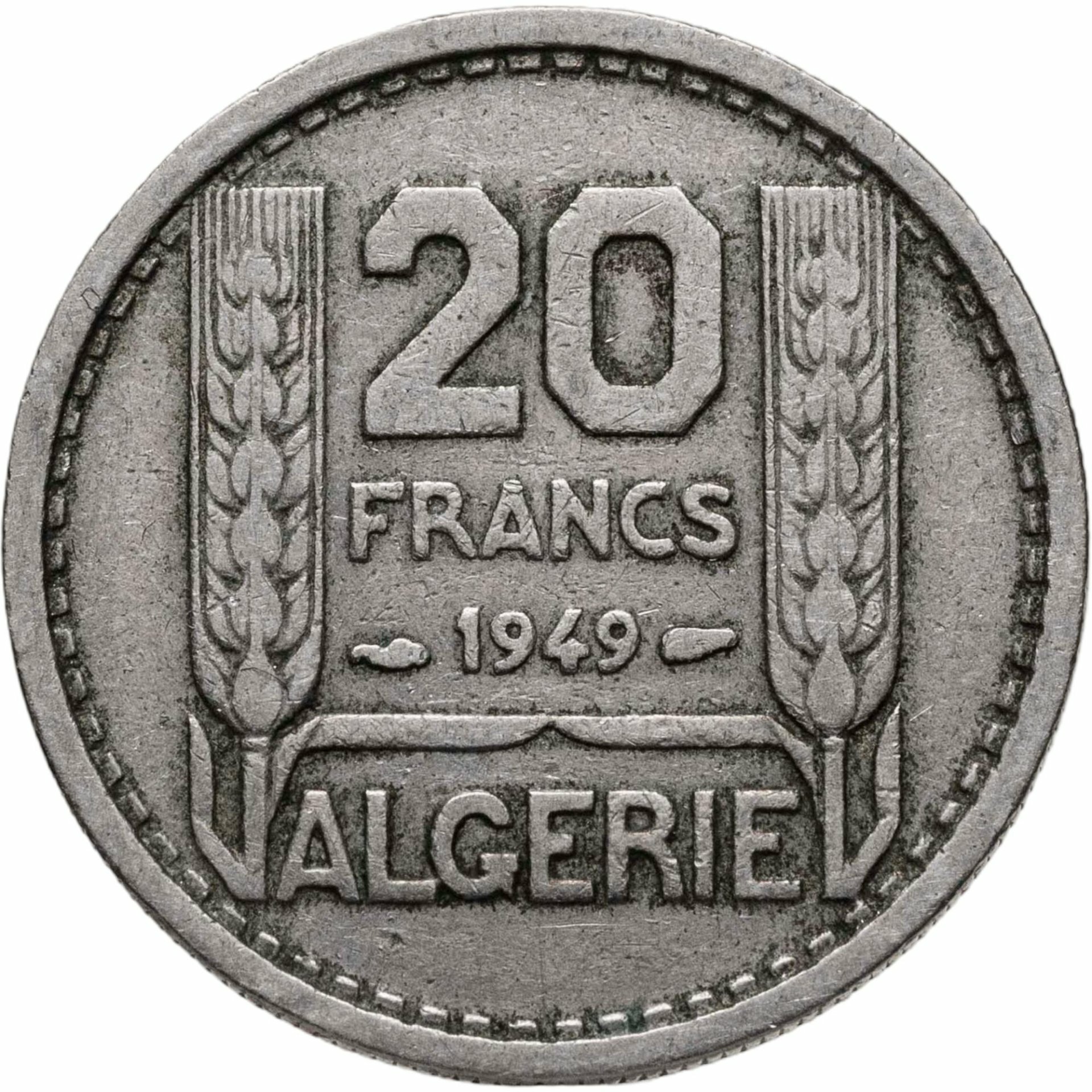 Алжир 20 франков (francs) 1949