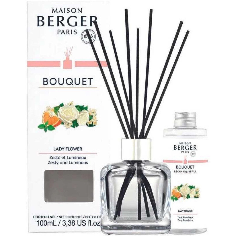 Диффузор Maison Berger Lady Flower 100 мл / Парфюм для дома Мейсон Бергер Леди Флауэр / Цветок леди