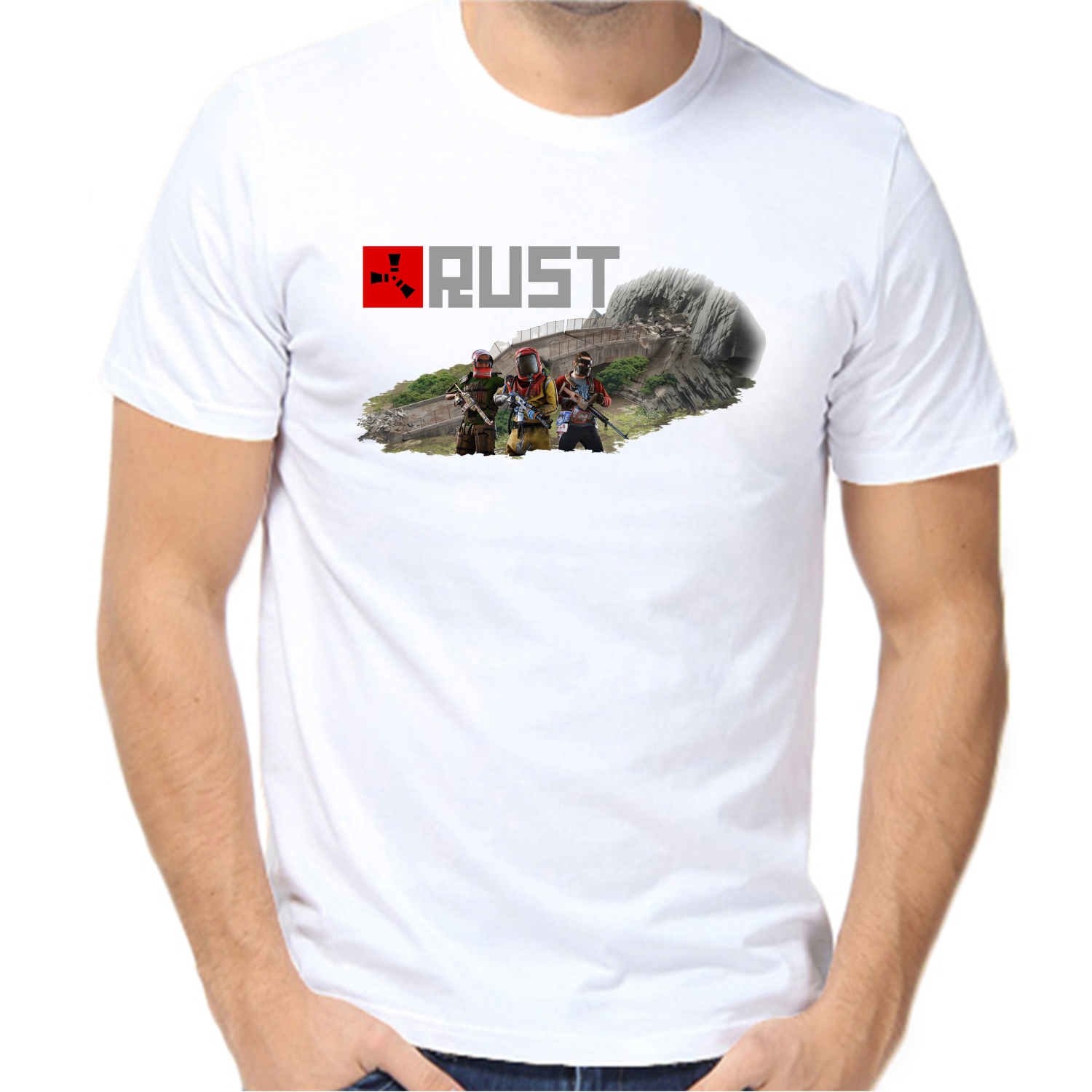 Футболка Rust, размер (60)5XL, белый