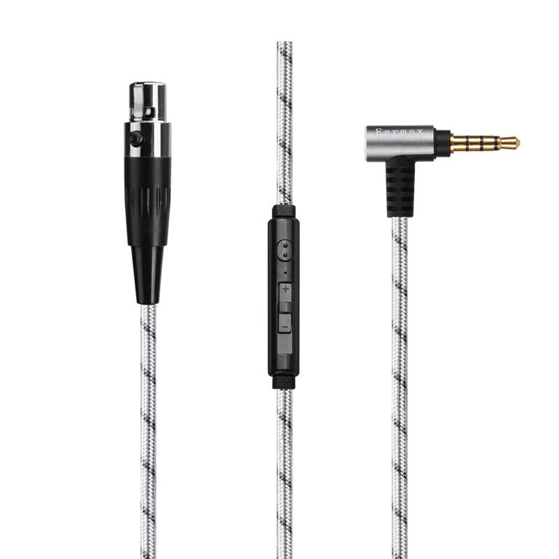 Кабель для наушников Beyerdynamic DT700 ProX DT900 ProX K240 Белый узор с микрофоном OCC Серебро Монокристалл
