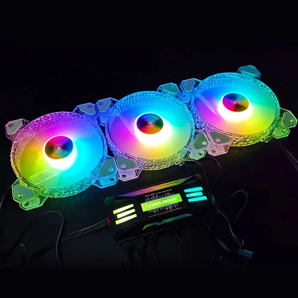 Контроллер RGB и PWM для корпусных вентиляторов с музыкой, радиоуправлением и магнитным креплением