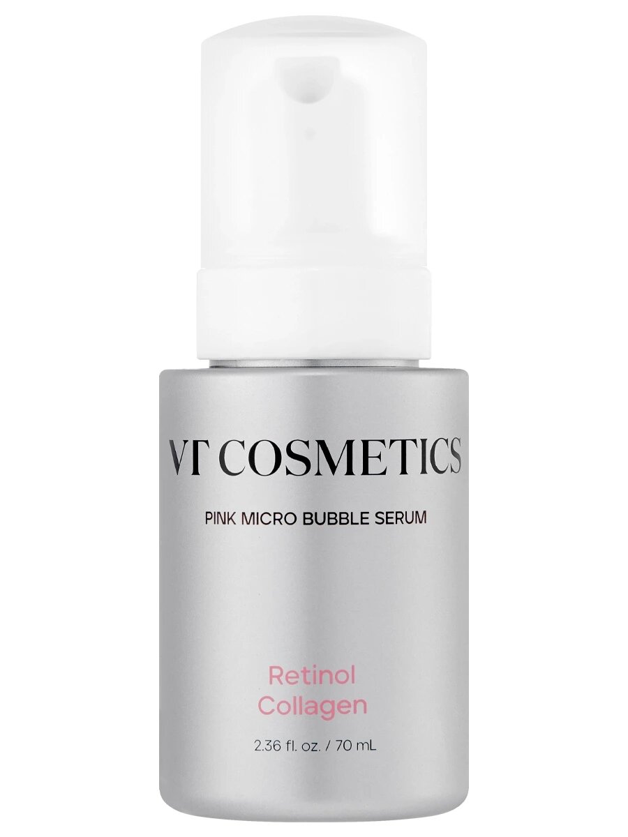 VT Cosmetics Retinol Collagen Pink Micro Bubble Serum пузырьковая сыворотка с ретинолом и коллагеном, 70 мл