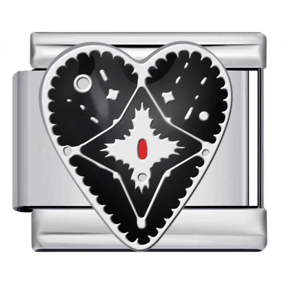 Серебряный шарм сердце GEMKNIGHT, Цвет: ICJ2752, 9 мм