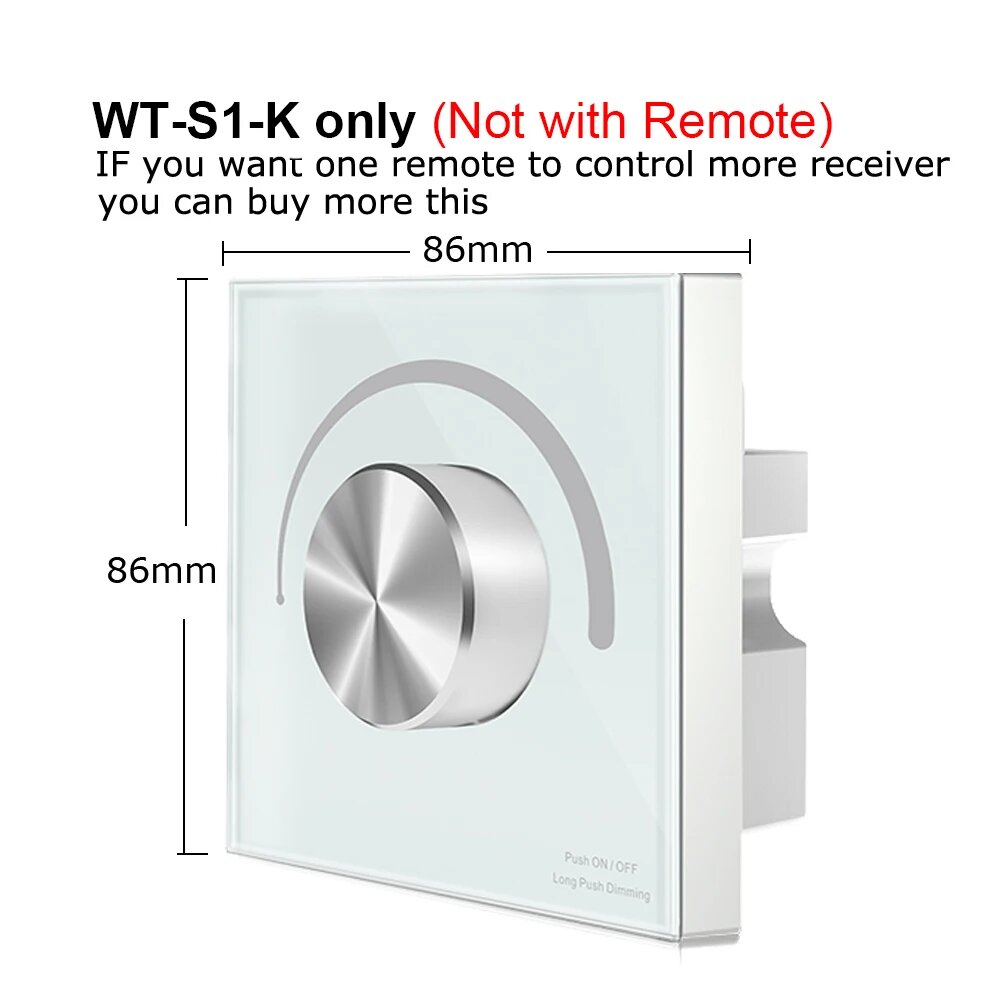Белый выключатель диммера WeeTisa WT-S1-K (только выключатель)