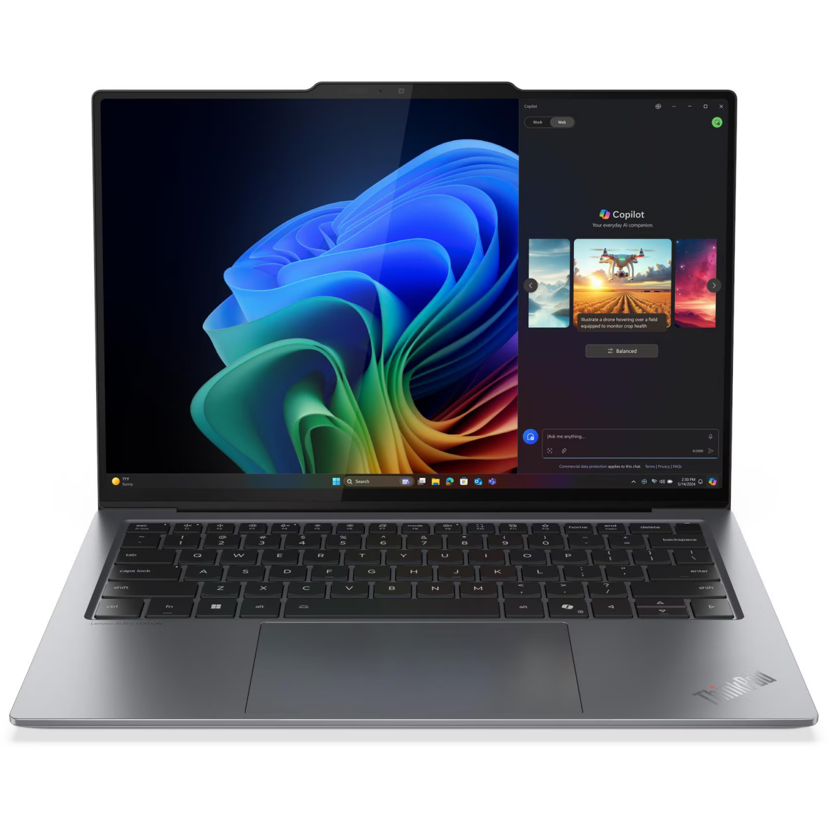 Ноутбук Lenovo ThinkPad X9-14 Gen 1 14" OLED, Ultra 7 258V, 32GB, 1TB SSD, Intel Arc, Windows 11 Pro, grey (21QA002CGQ)