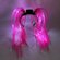 Розовые светящиеся повязки LED Headband 5