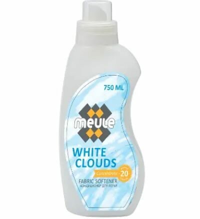 Кондиционер для белья Meule White Conds Softeher 0,75 л, 20 стирок, концентрированный, белые облака