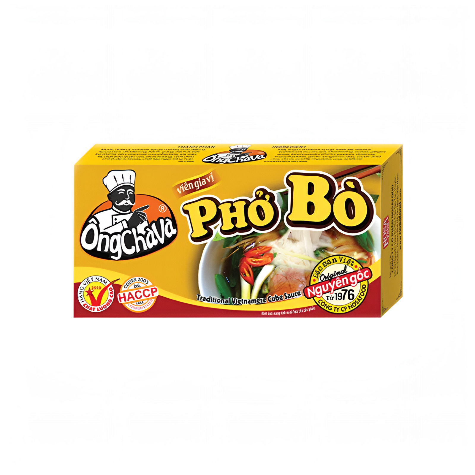 Бульон для супа Ong Cha Va "Pho Bo", кубики, для приготовления Фо-бо, 112 г