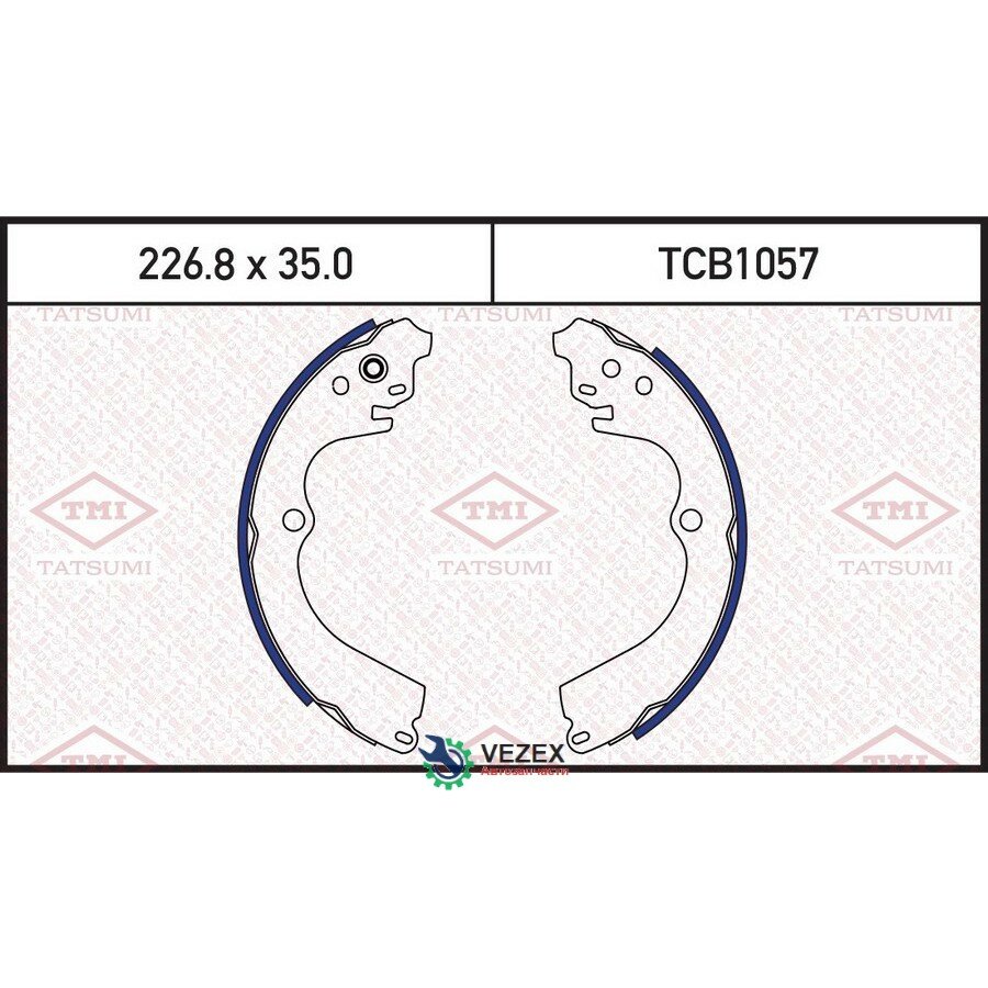 TATSUMI TCB1057 Колодки тормозные барабанные