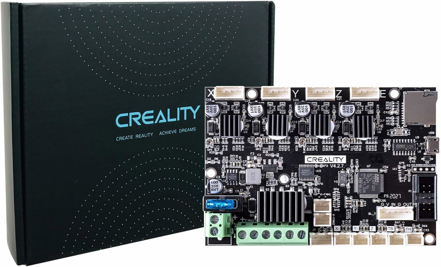Официальные расходные материалы Creality: обновленная бесшумная плата V4.2.7 для Ender 3, совместимость с Ender 3 Max/Ender 3 Neo