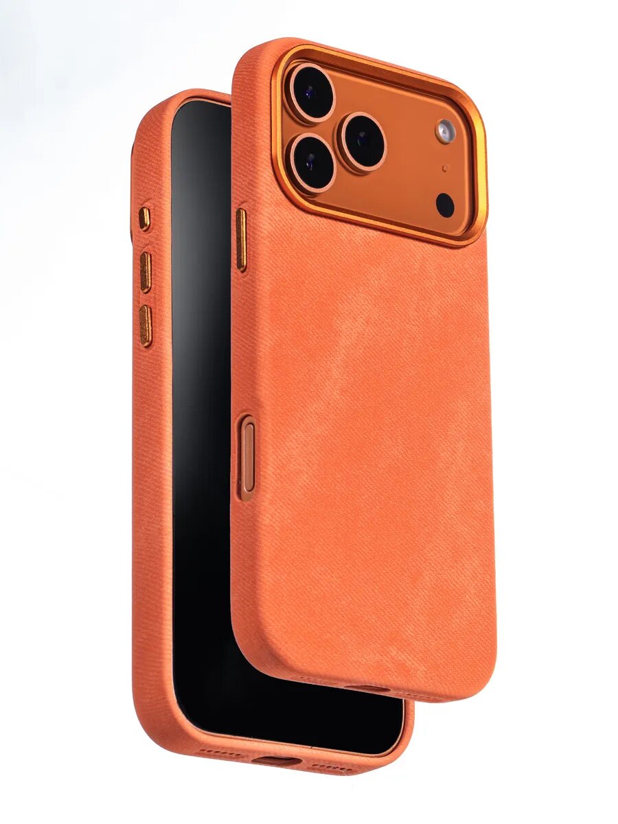 Чехол О'кейси, для iPhone 17 Pro Max, с защитой камеры, оранжевый