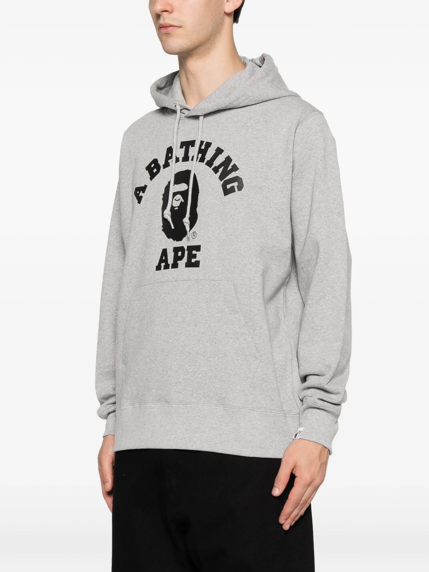 Худи BAPE BLACK Logo-print drawstring hoodie, размер 50, , серый — фото 1