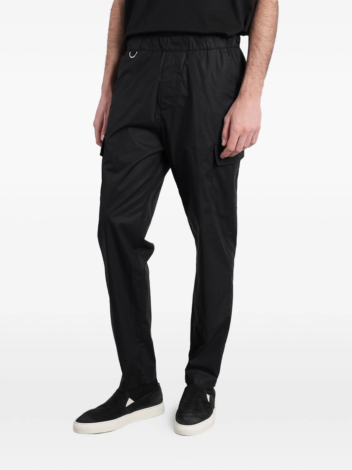 Шорты LOW BRAND Elasticated-waistband cargo pants, размер 50, черный — фото 1