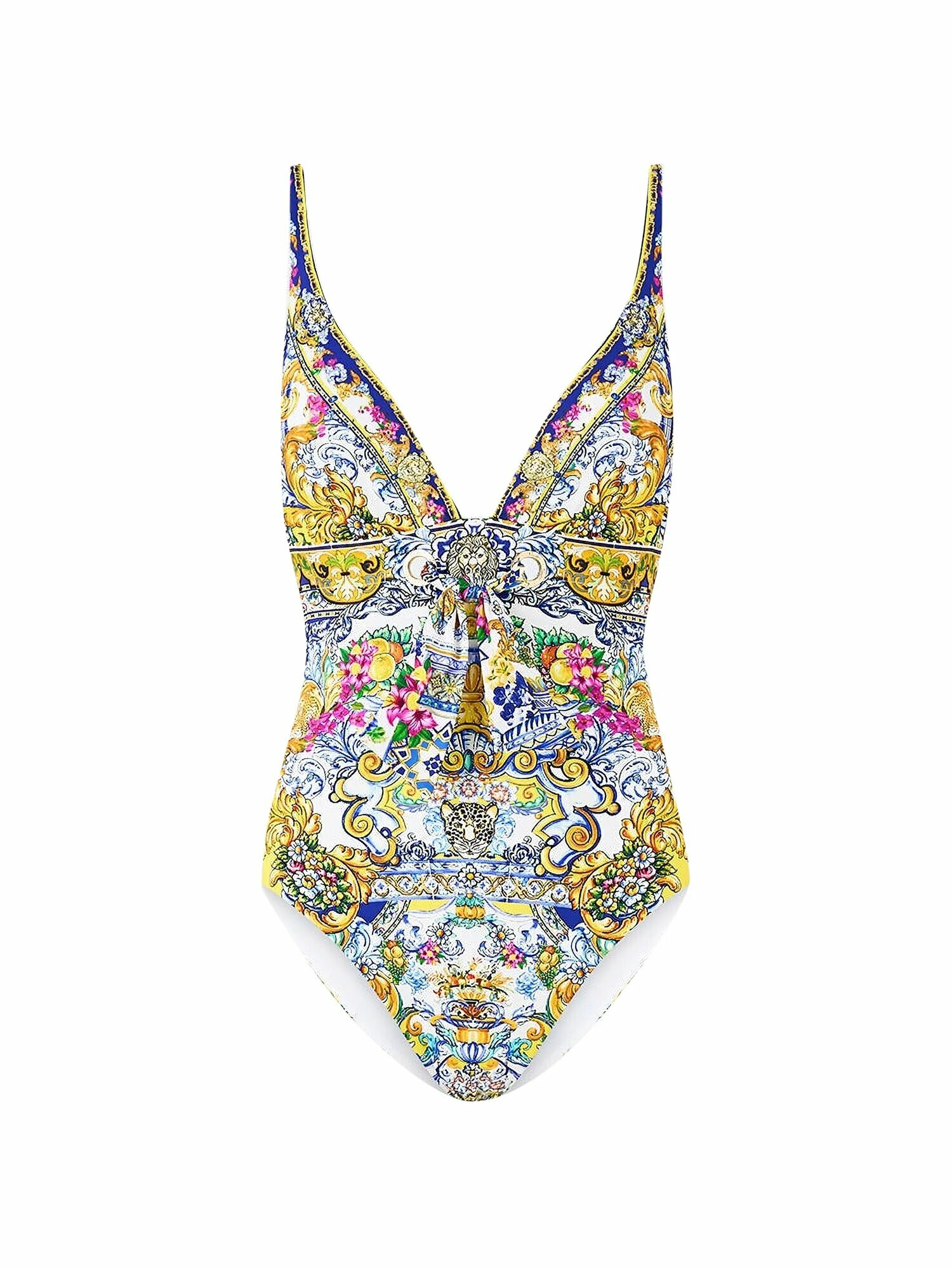 Купальник Eyelet tie-front swimsuit