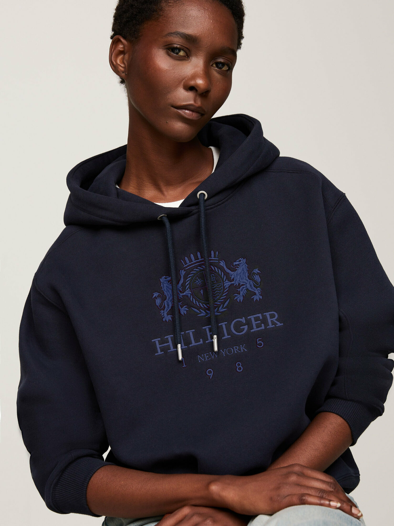 Свитшот TOMMY HILFIGER, размер XL, , синий — фото 1