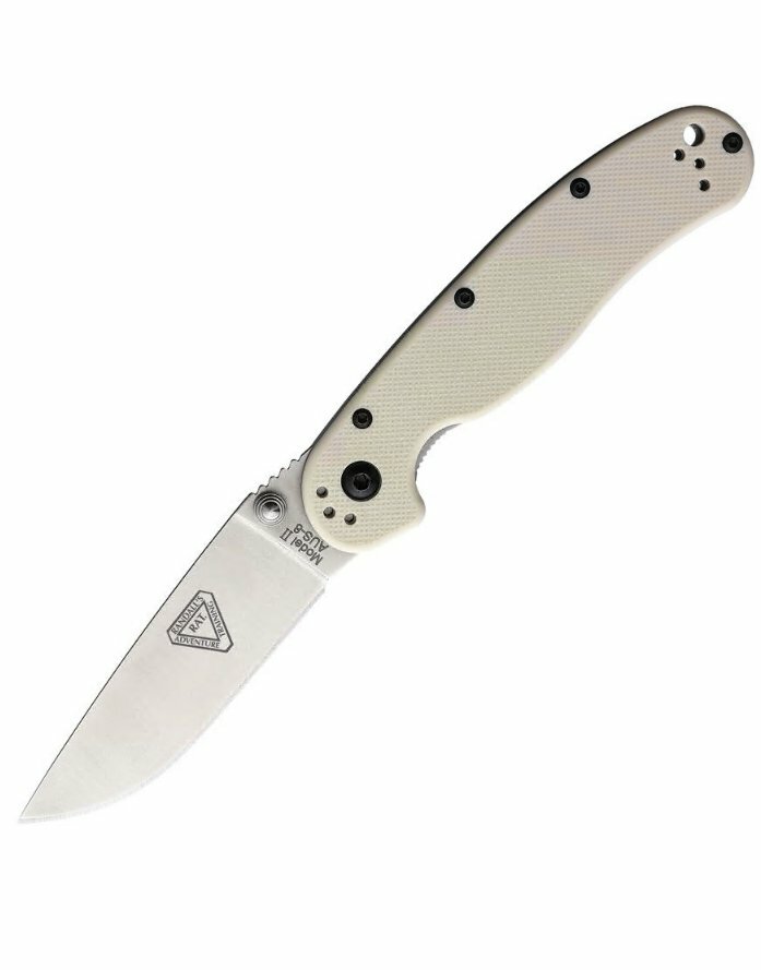 Складной нож Ontario RAT Model II ON8861BONE, сталь AUS-8, рукоять Ivory GRN