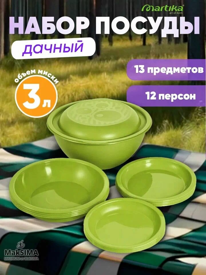 Набор посуды Дачный