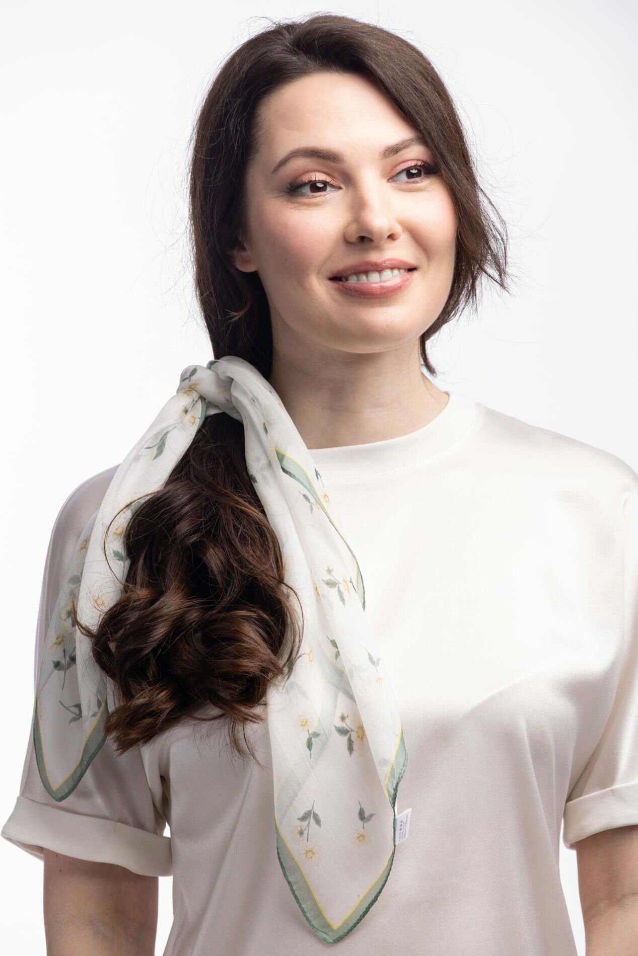Платок KHAN Cashmere для женщин,68х68 см, разноцветный — фото 1