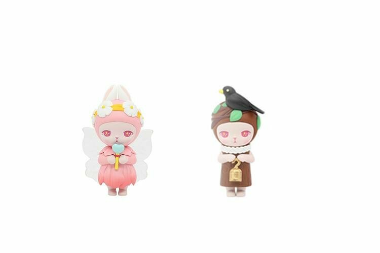 Фигурки унисекс POP MART Bunny Forest Collection, Confirmed-Flower Elf+Free Bird (Open)