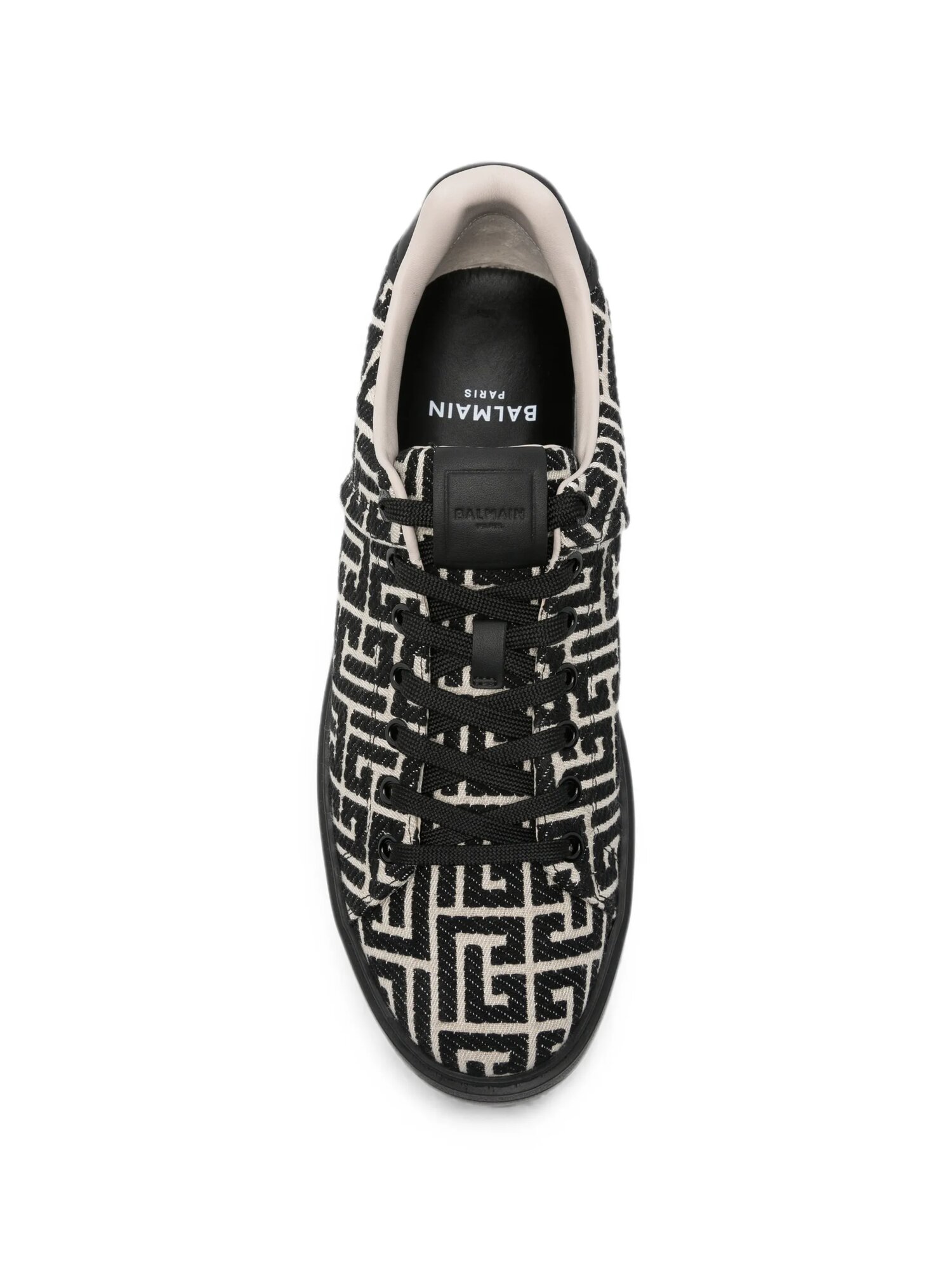 Кроссовки BALMAIN Monogram logo-embossed sneakers, размер 41 — фото 1