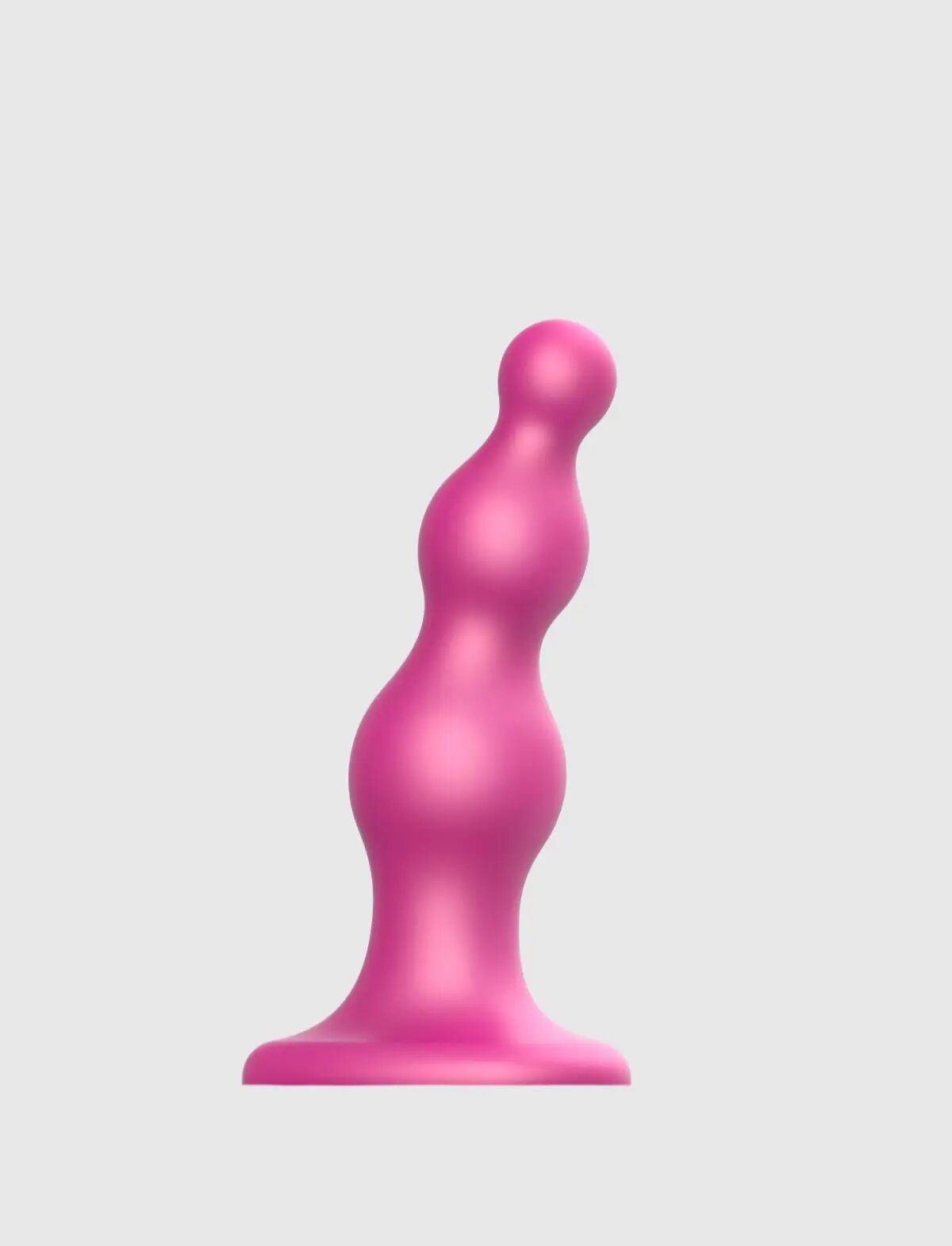 K-6016596 Фаллоимитатор Strap-On-Me Dildo Plug Beads Framboise металлик (L - 16, Ø 4.6 см) Strap-on-me