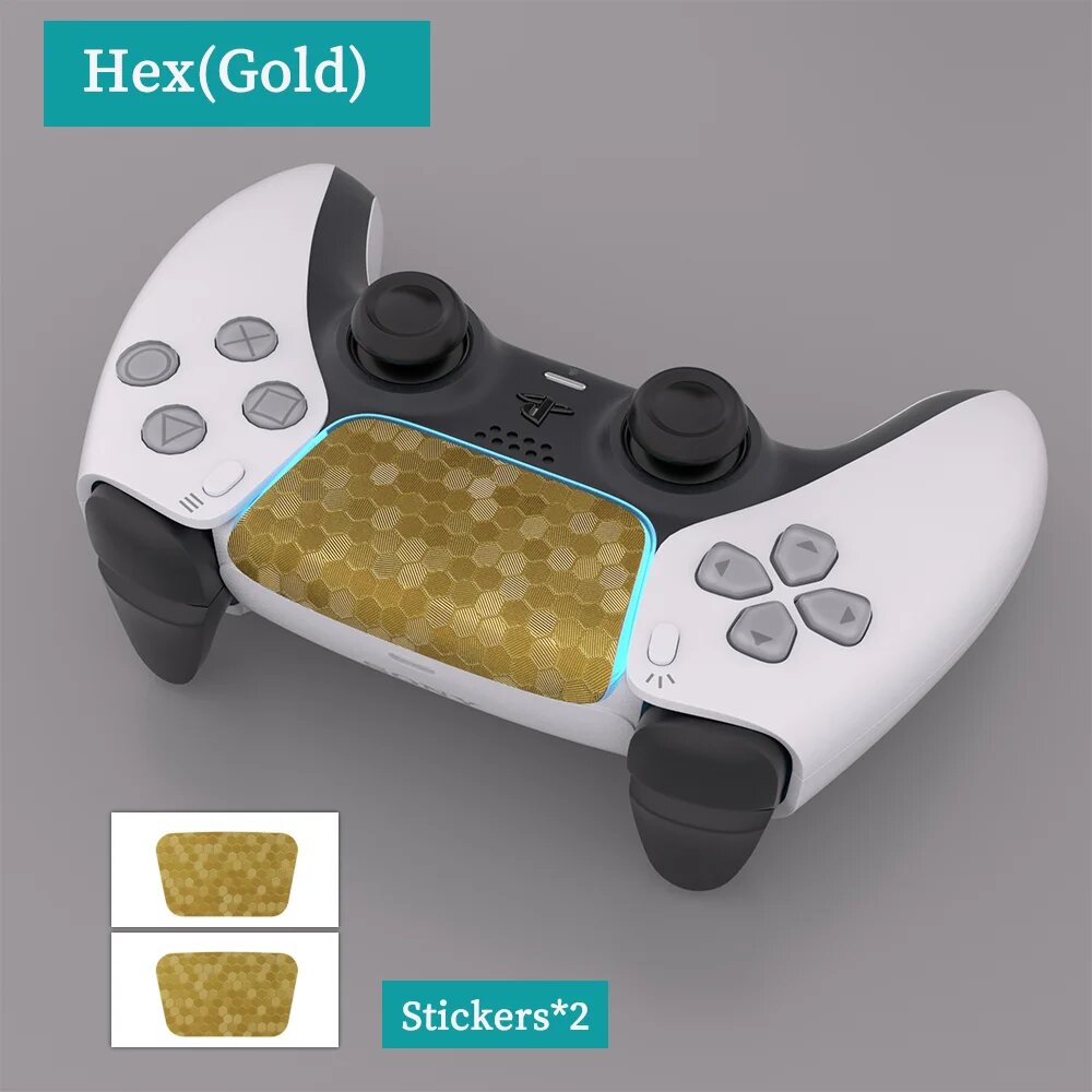 Наклейки на PS5 контроллер Hex(Gold), 2 шт.