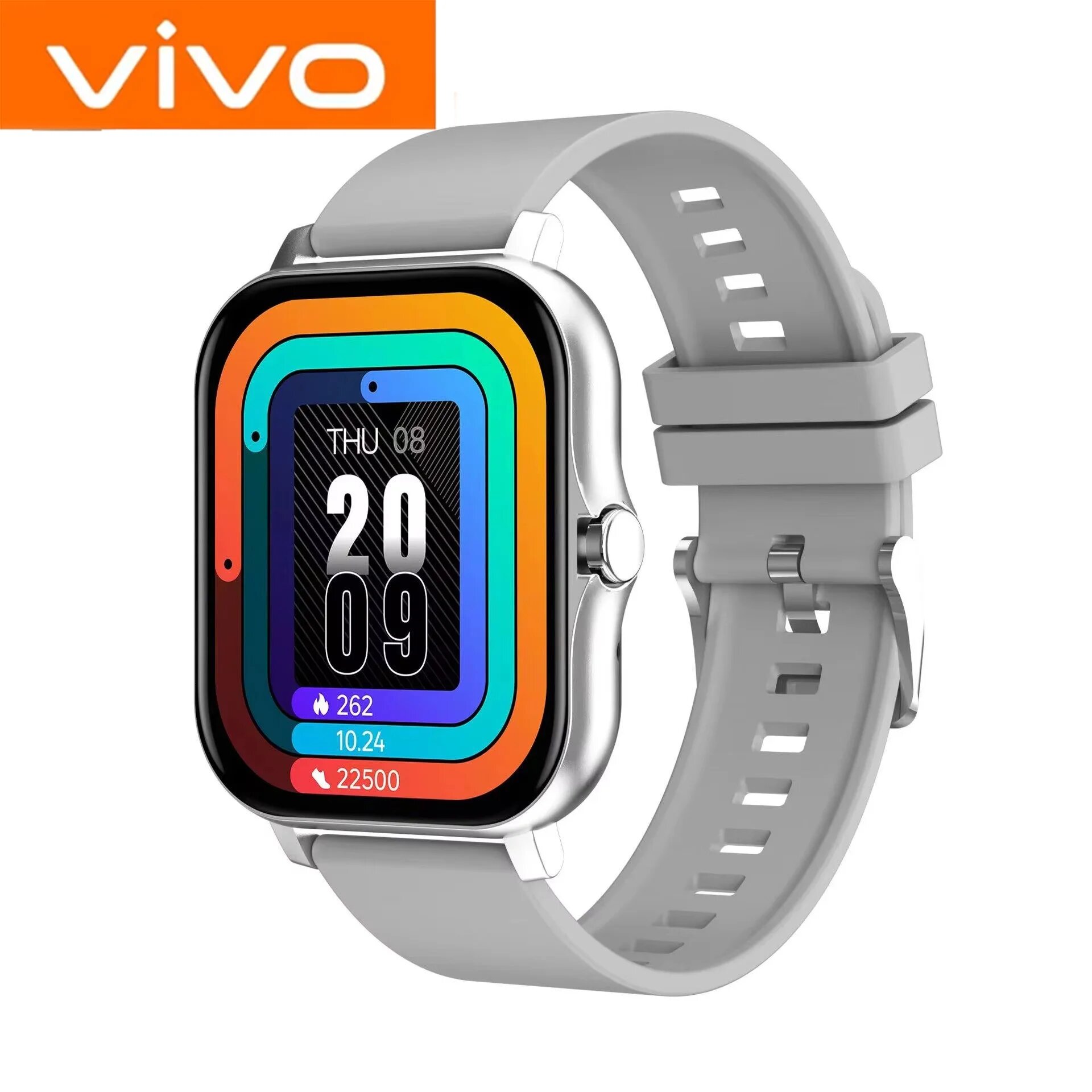 VIVO Smart Watch Silver, 2.01" HD