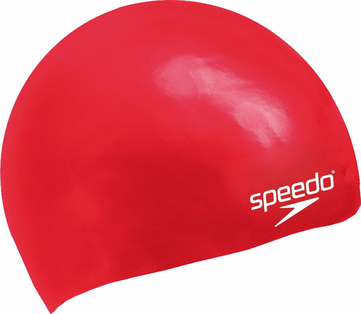 Шапочка для плавания Speedo "Plain Moulded Silicone Junior Cap", цвет: красный