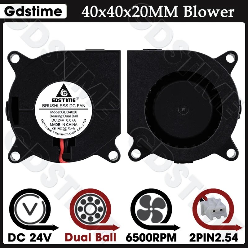 Вентилятор Gdstime 4020 24В/12В/5В 40х20 мм