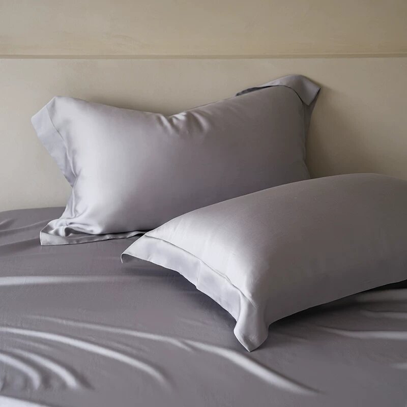 Сет из двух подушек Purple Gray 100s Tencel Lyocell - Прохладное летнее постельное белье для расслабления