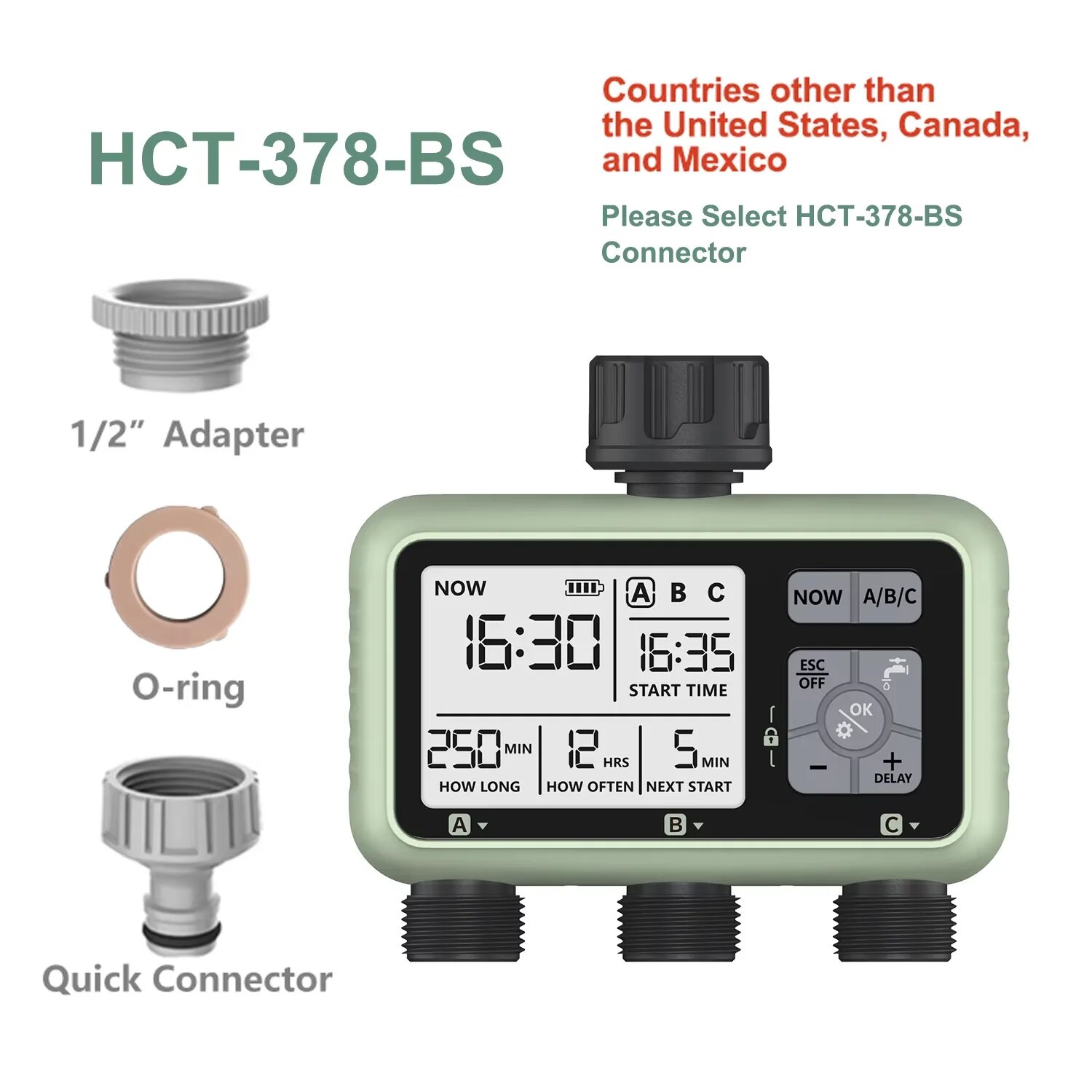 HCT-378 Таймер воды 3 выхода