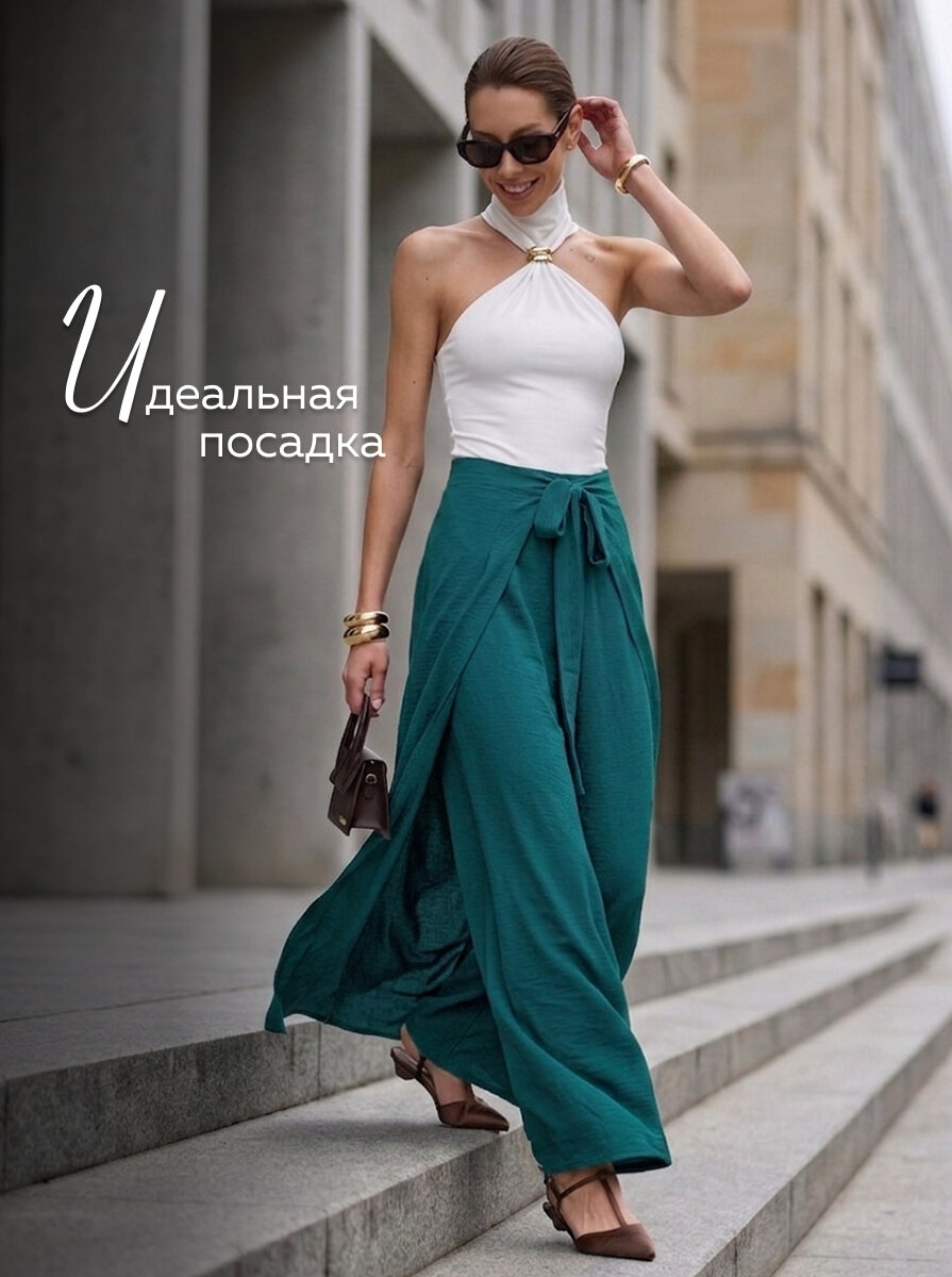Брюки палаццо летние
