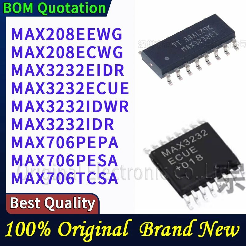 MAX208EEWG MAX208ECWG MAX3232EIDR MAX3232ECUE MAX3232IDWR MAX3232IDR MAX706PEPA MAX706PESA MAX706TCSA 48-часовая доставка