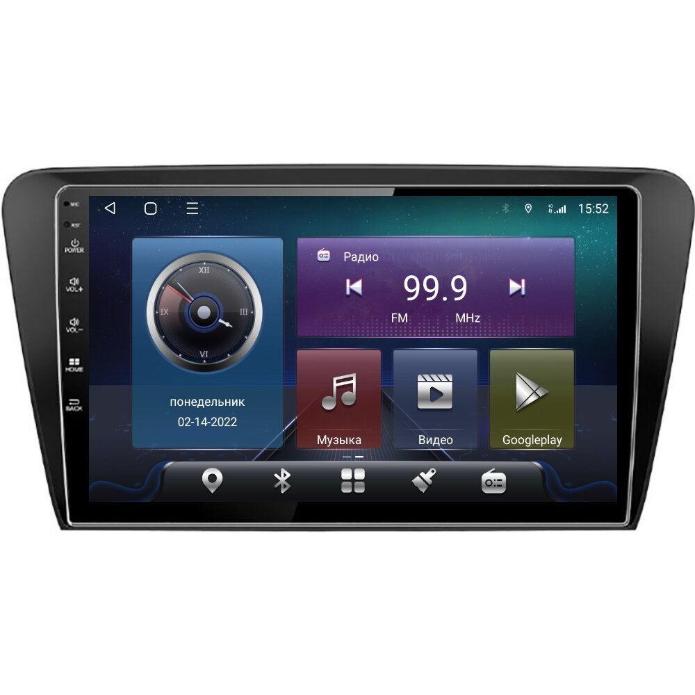 Магнитола CRS-300 Skoda Octavia A7 с Android 14, Процессор 8 ядер, 6/128Gb, Carplay + Android Auto, DSP, 4G(Sim)