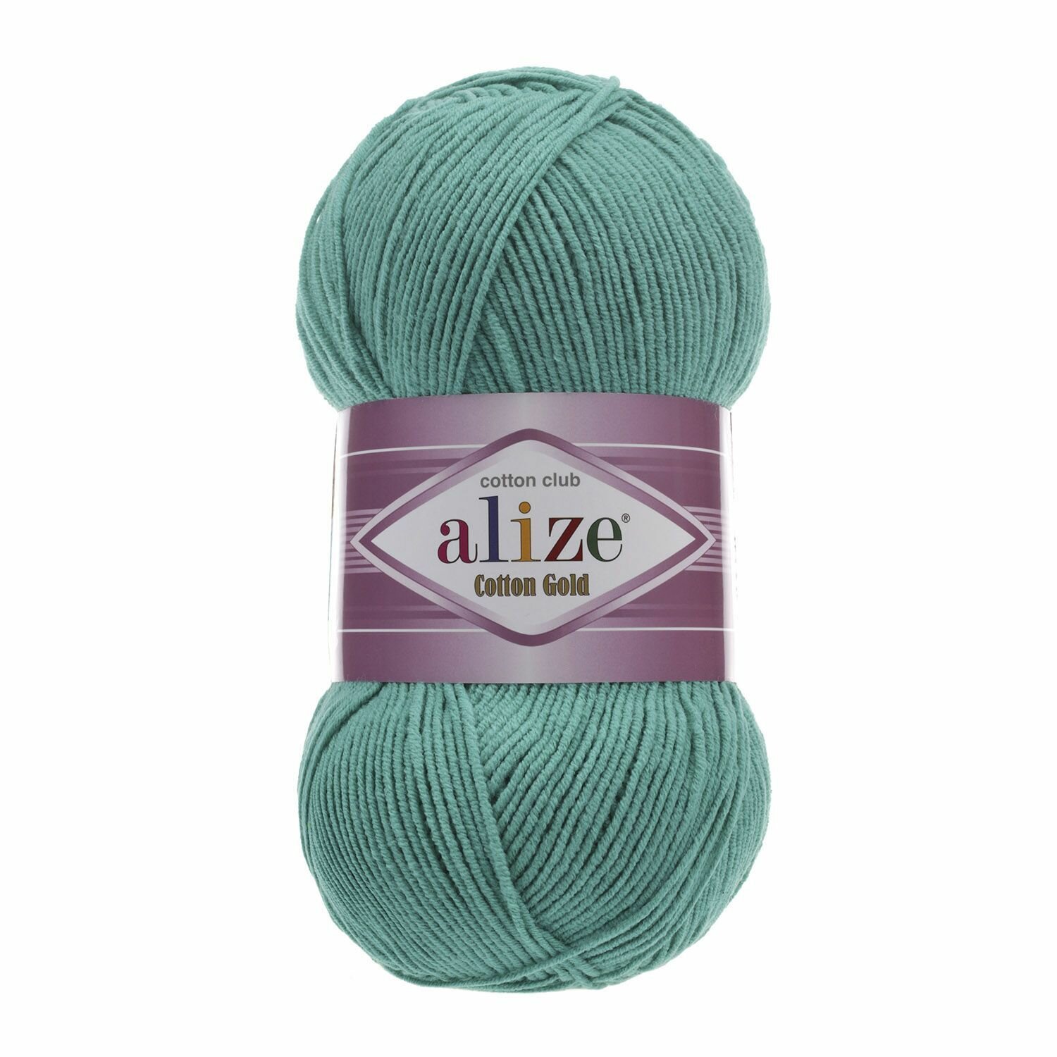 Пряжа Хлопок голд (Cotton gold) упаковка 5 мотков 100 г, 330 м. 55% хлопок 45% акрил цвет 610 изумруд