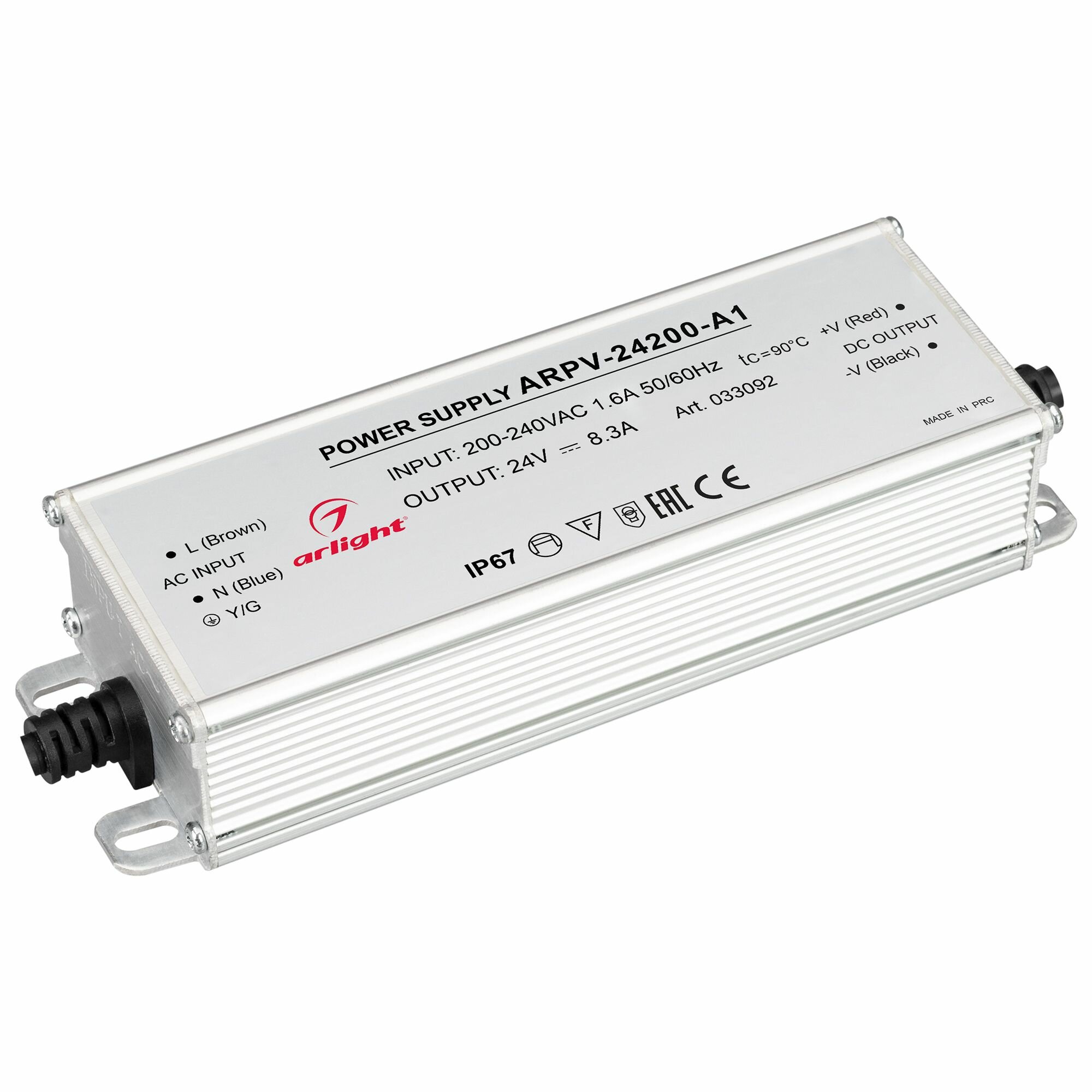 Блок питания для светодиодной ленты Arlight ARPV-24200-A1 (24V, 8.3A, 200W)