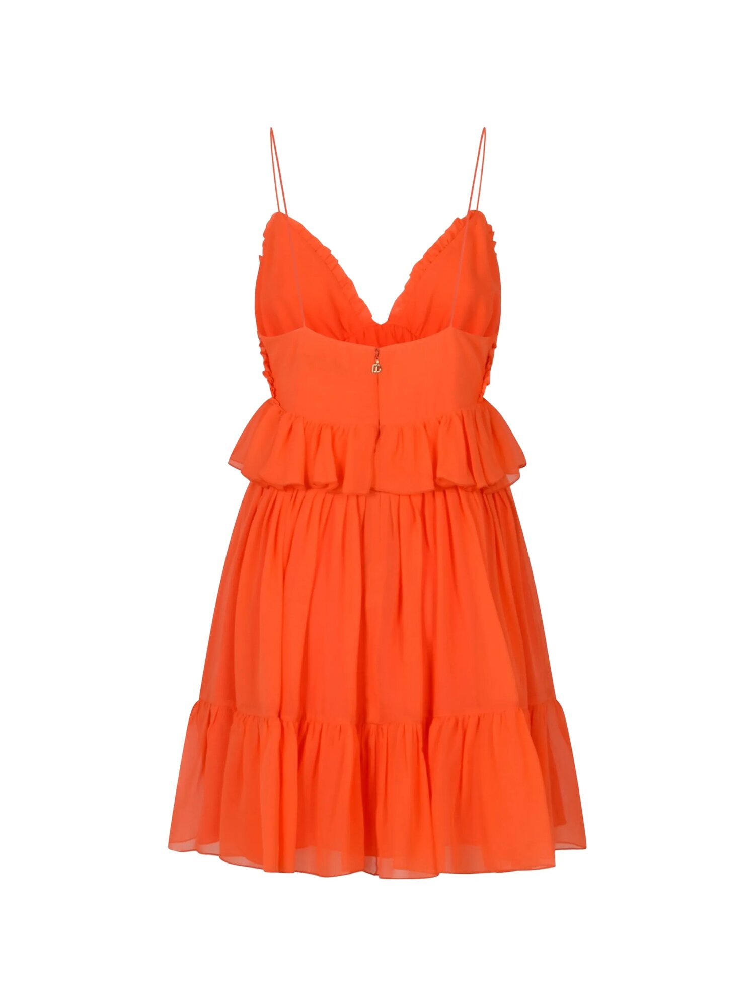 Платье Ruffled-trim tiered mini dress